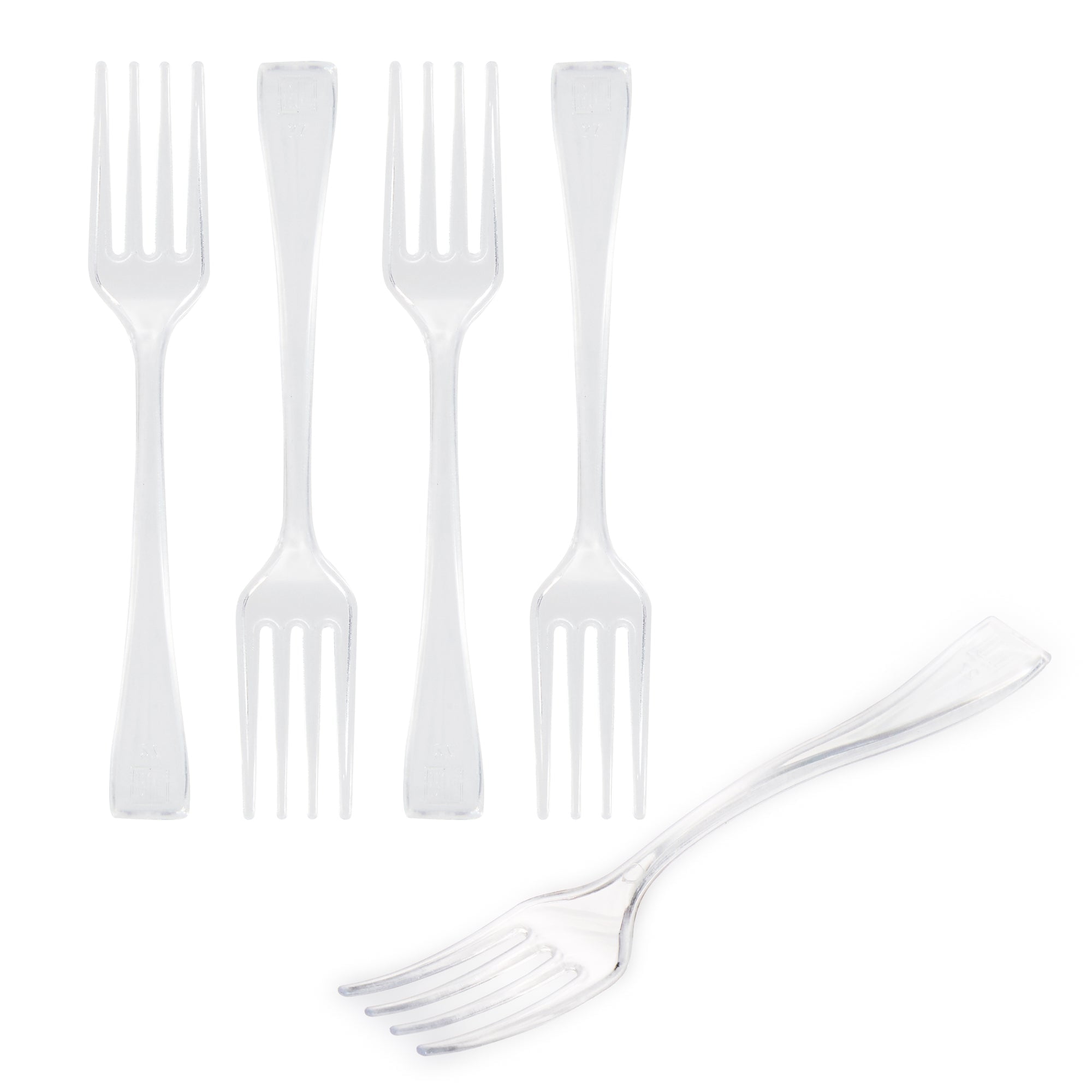 Mini Serve Clear Plastic Mini Fork - 4" - 500 count box - Walmart ...