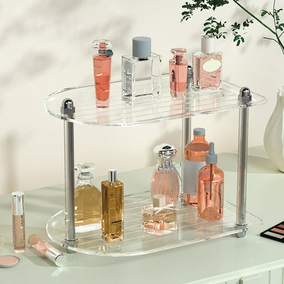 Clear Plastic Multi Layer Shelf Organizer for Cosmetics Bathroom ...