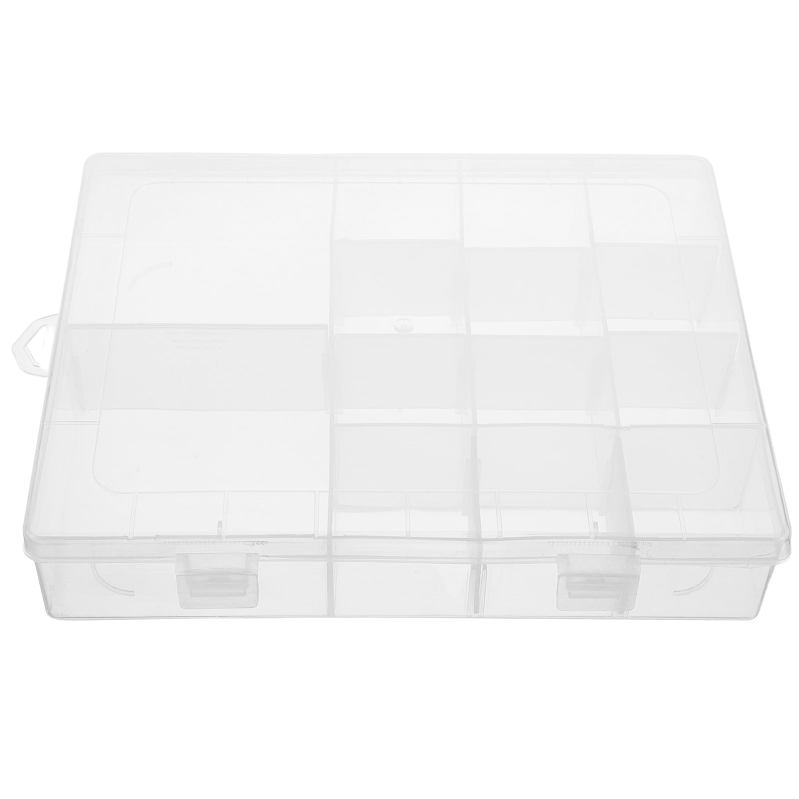 Clear Plastic Organizer Box with Dividers for Beads Jewelry and Small ...