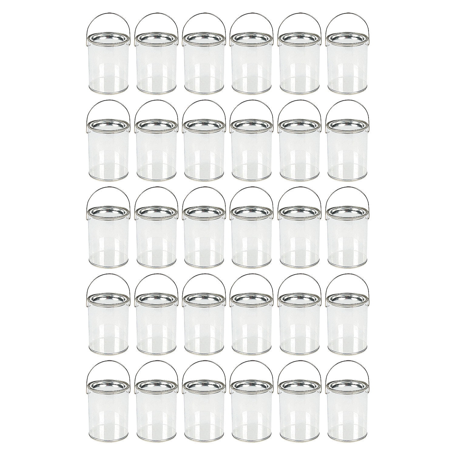 Clear Plastic Paint Bucket Containers - Bulk 30 Pc - Walmart.com