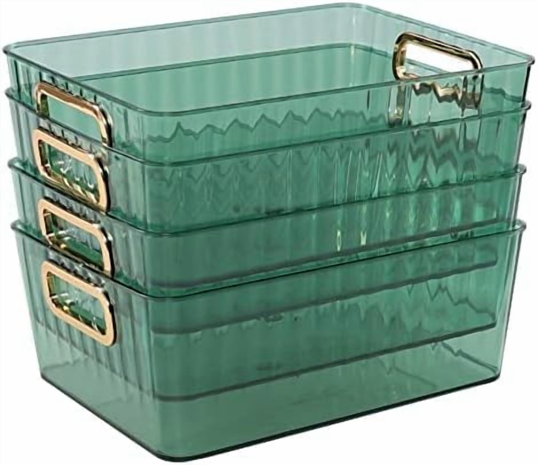 Clear Plastic Pantry Organizer Bins, Small Plastic Storage Baskets ...