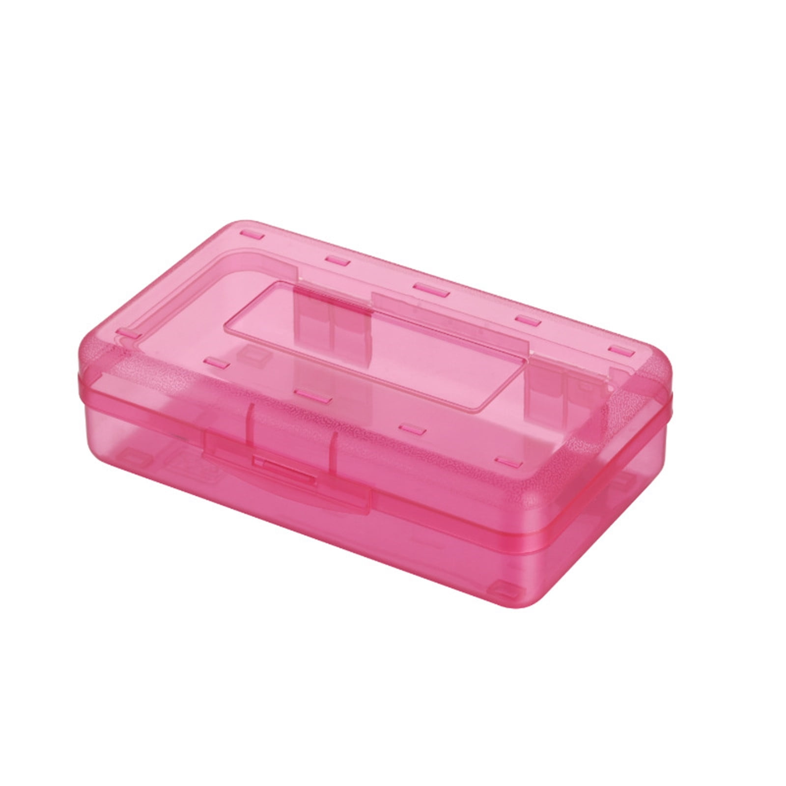 Clear Plastic Pencil Box, 8x5x2 Inch Large Capacity Storage Container ...