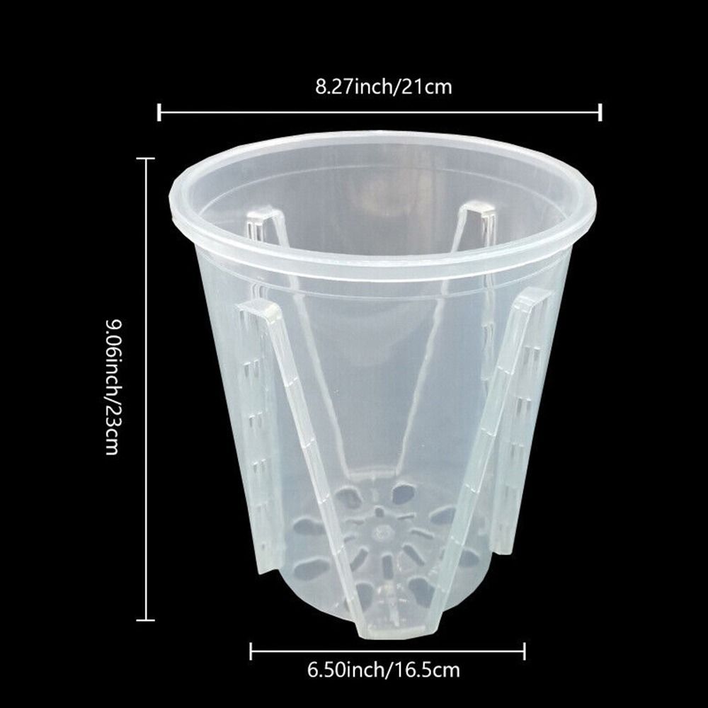 Clear Plastic Plant Container Orchid Pots With Holes Transparent Flower ...