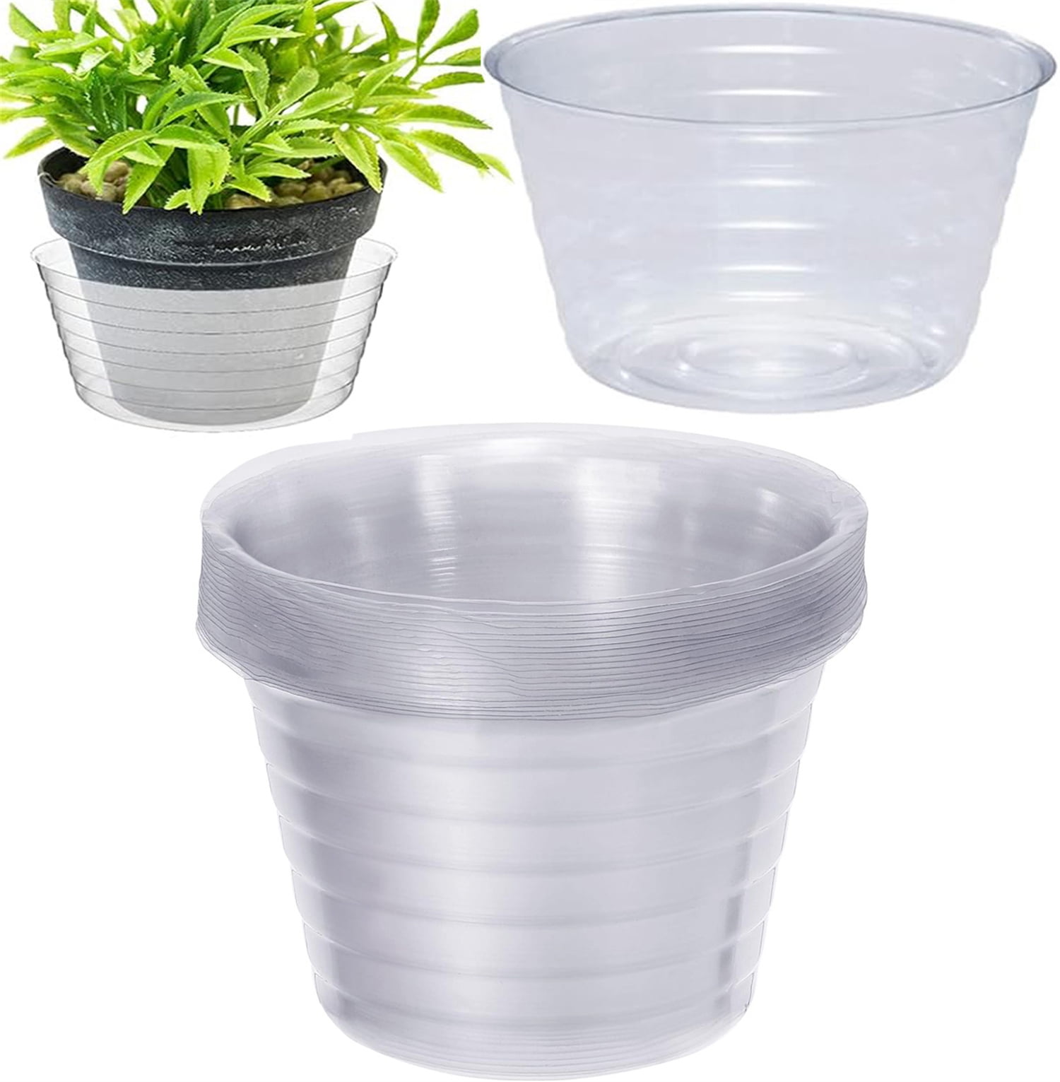 Clear Plastic Plant Drip Trays,Happon 20 Pcs Plant Pot Saucer,6 inch ...