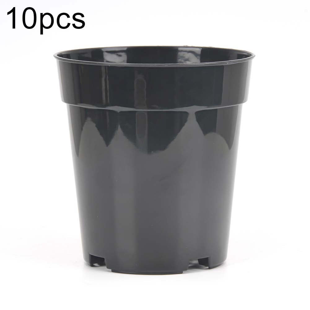 Clear Plastic Plant Pots with Drainage Holes - 10 Pack Variety Sizes ...