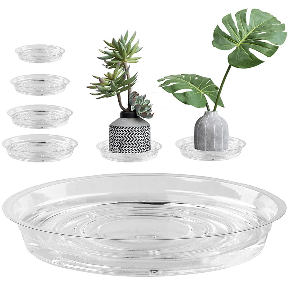 Clear Plastic Plant Saucer Drip Trays, Plant Plate Dish, Plastic Plant ...