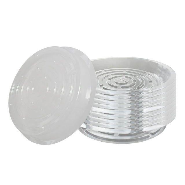 Clear Plastic Plant Saucers Trays - 10 Pack 10 Inches Flower Plant Pot ...