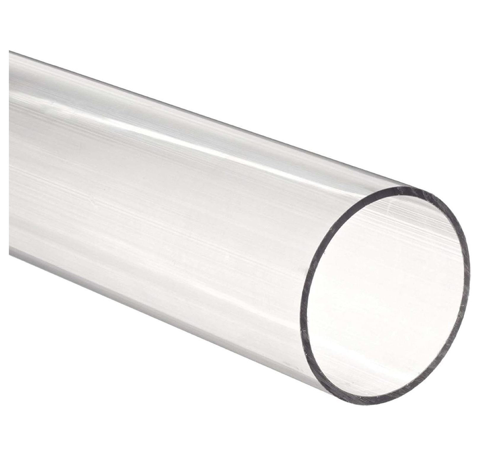 Clear Plastic Plexiglass Pipe tube 3" 89 mm fits 3" PVC fittings 4 ft ...