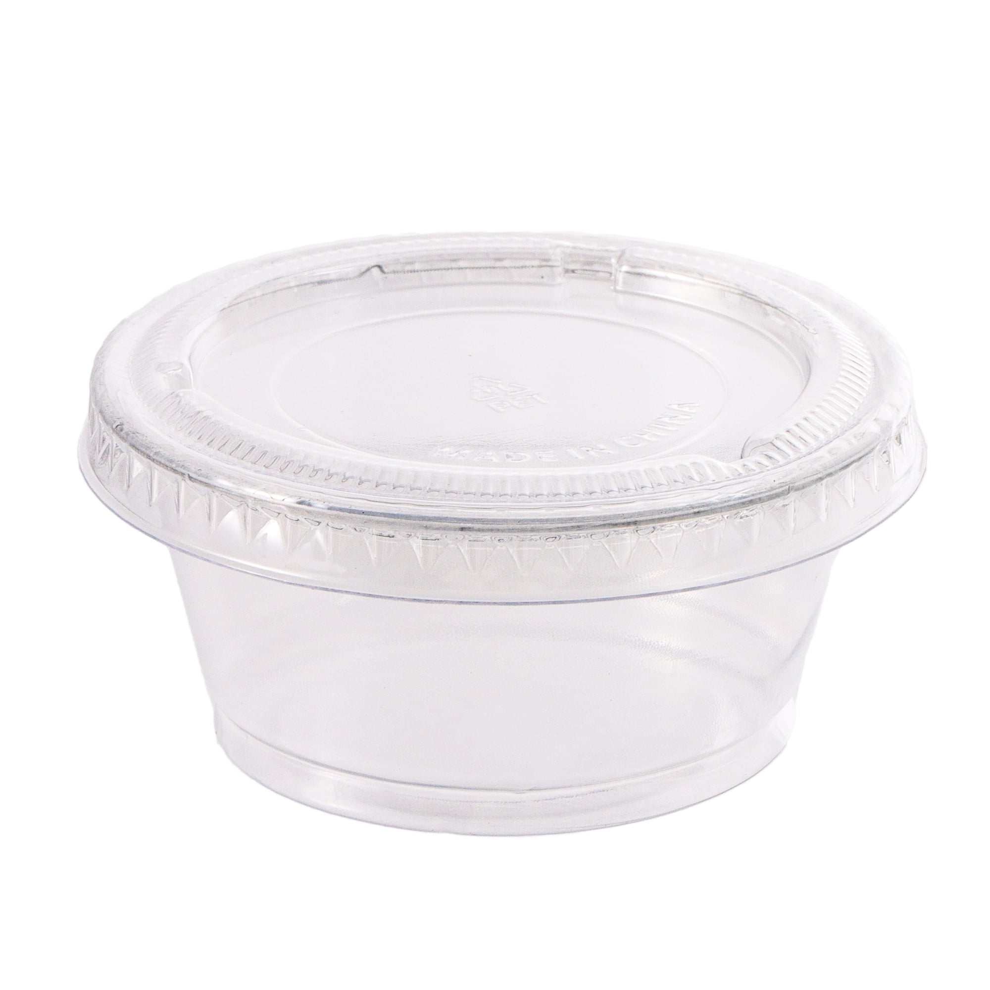 Clear Plastic Portion Cups with Lids, 2 oz, 25 Pieces, by Way To ...