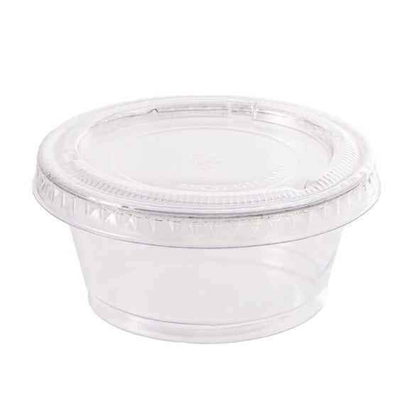 Way To Celebrate Clear Plastic Portion Cups with Lids 2 oz 25 Pieces ...