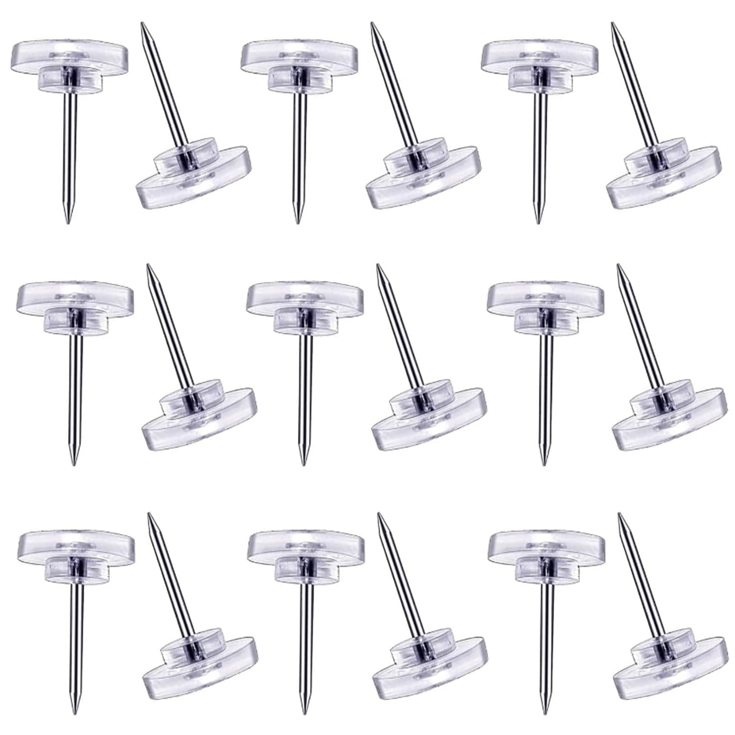 Clear Plastic Push Pins and Tacks - 150 Count, Suitable for Wall ...