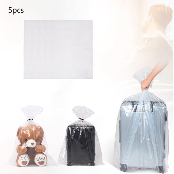 Clear Plastic Quilt Storage Bags, 5-Pack Transparent Toy Storage ...