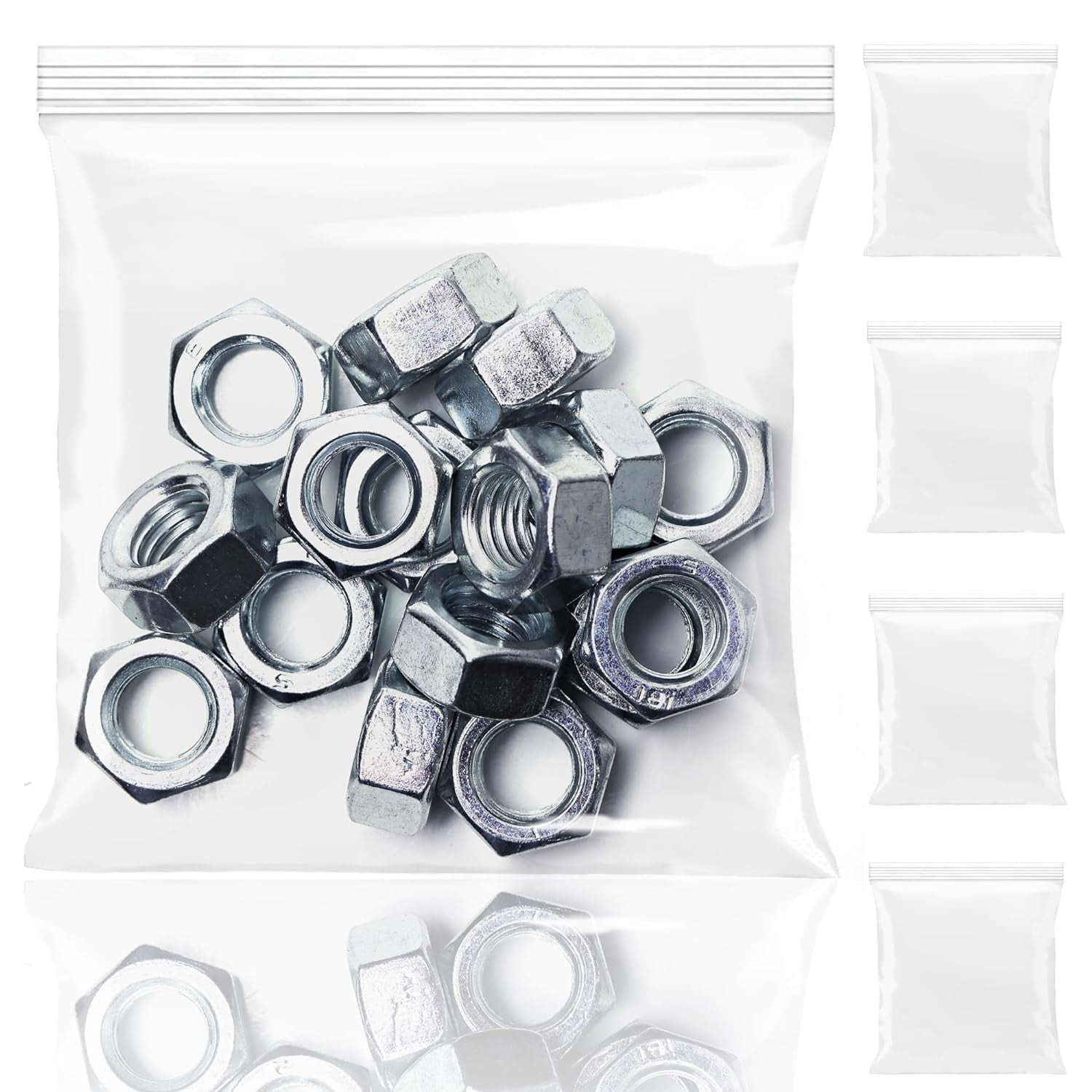 Clear Plastic Reclosable Zipper Bags, 2 x 2 Inches. 100 Pack 2 Mil ...