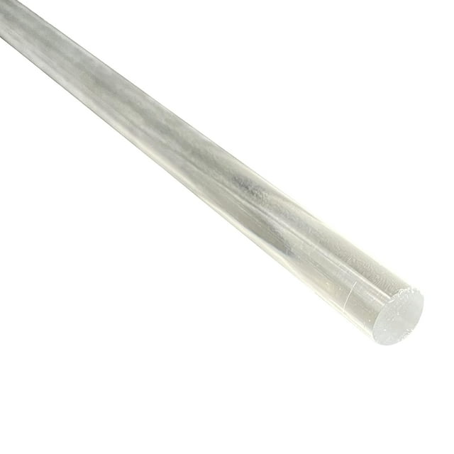 Clear Plastic Rods - (Pack of 1) USA-Made 5/8 Inch Thick, 24" Plastic ...