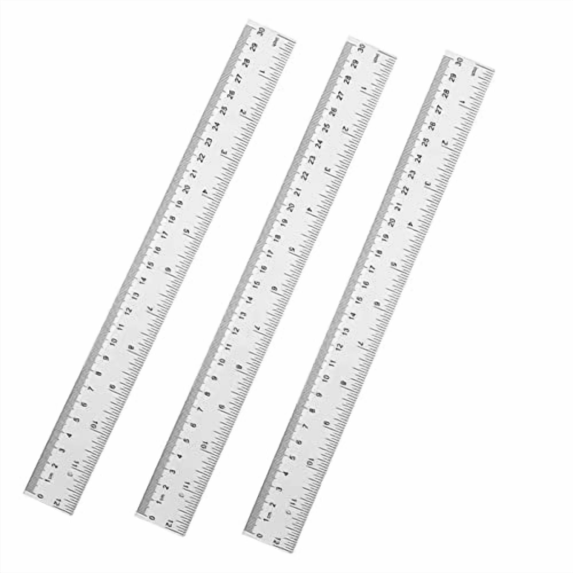 Clear Plastic Ruler, 12 Inch, 3 Pack, Transparent, Acrylic, Plastic ...