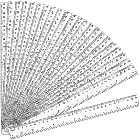 Clear Plastic Ruler 12 Inch Bulk Pack of 32, Transparent Rulers with ...