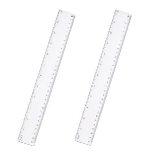Clear Plastic Ruler, 12 inch Straight Ruler, Transparent Measuring ...