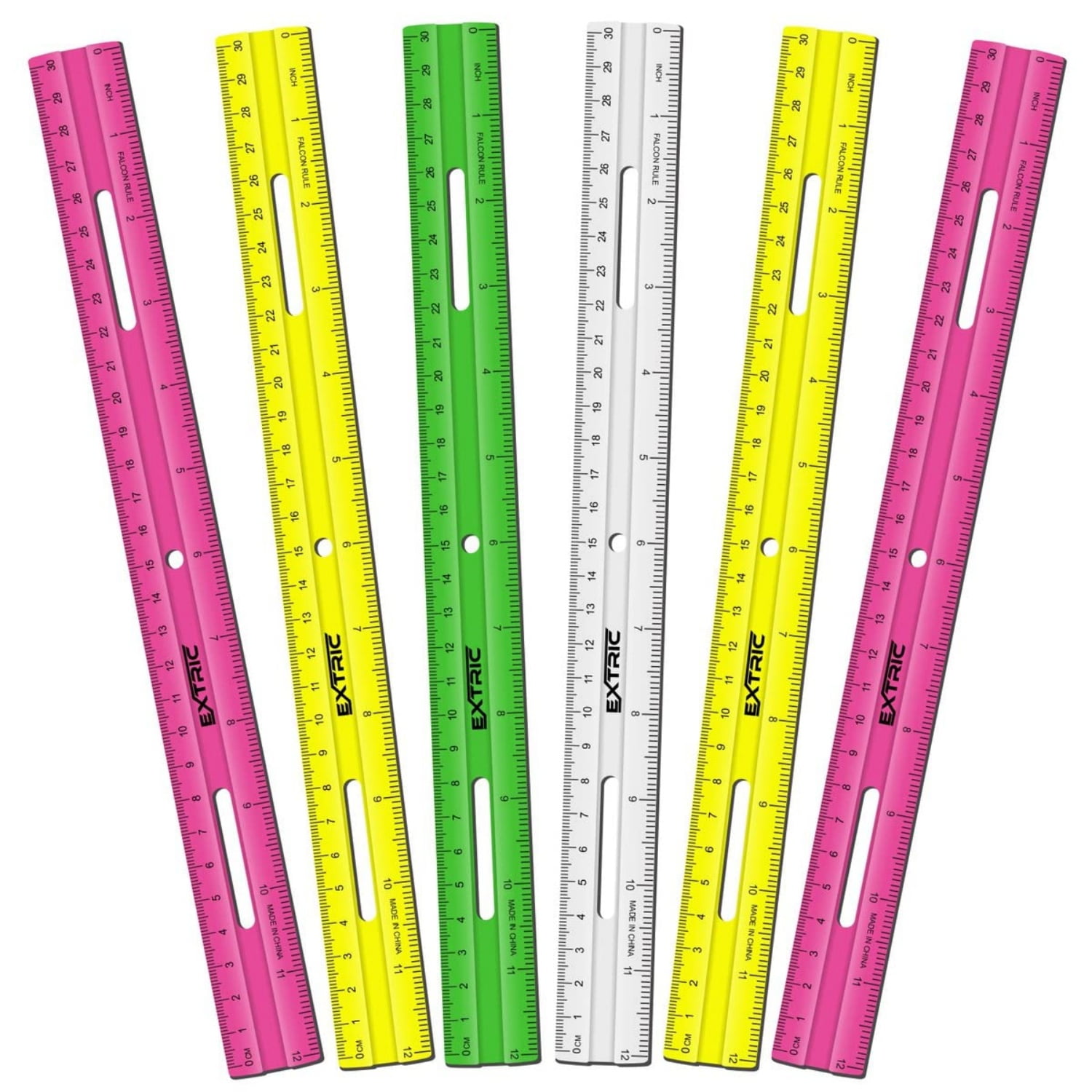Clear Plastic Rulers 12 Inch, Rulers Bulk for Classroom Assorted Colors ...
