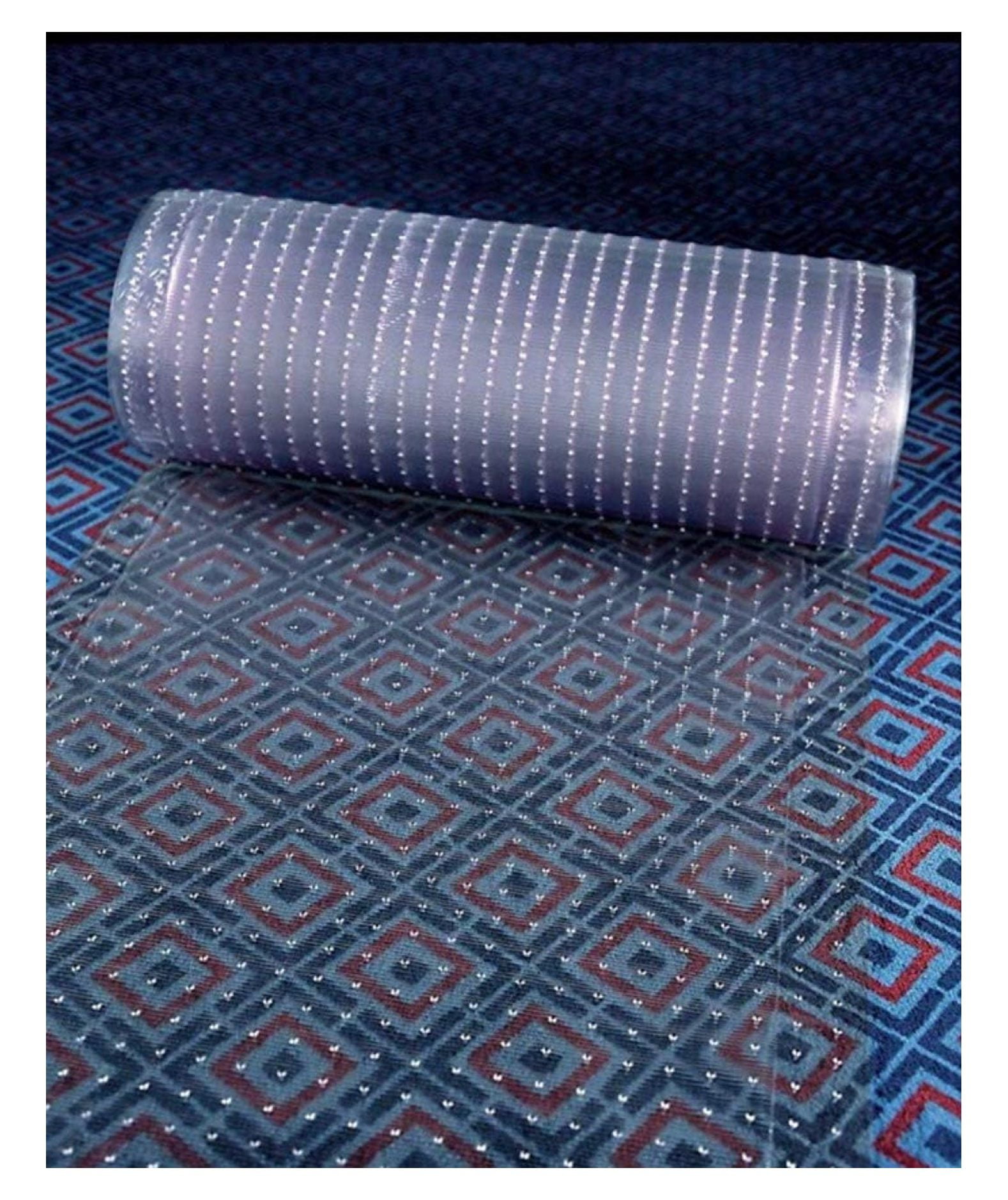 Clear Plastic Runner Rug Carpet Protector Mat Ribbed Multi-Grip (26”in ...