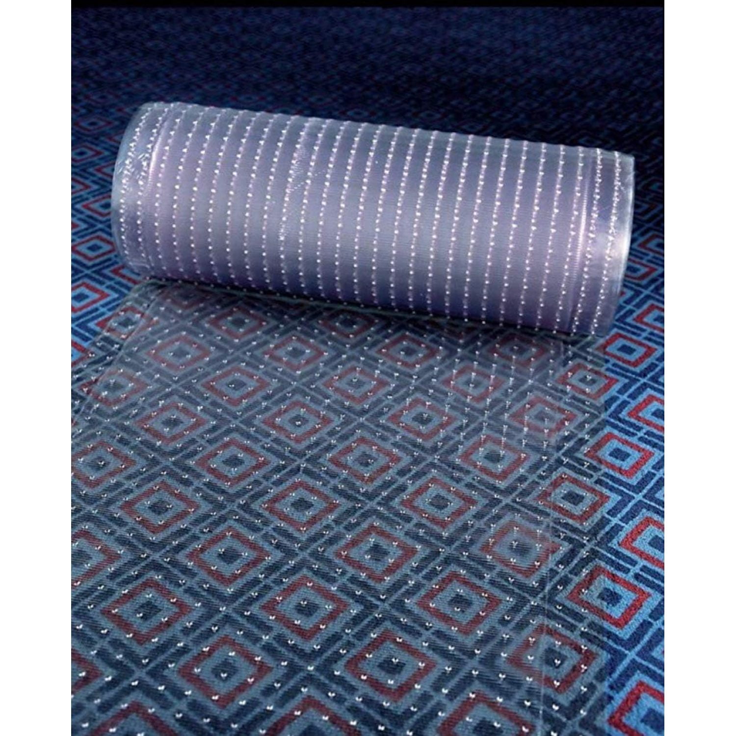 Clear Plastic Runner Rug Carpet Protector Mat Ribbed Multi-Grip 26in x ...