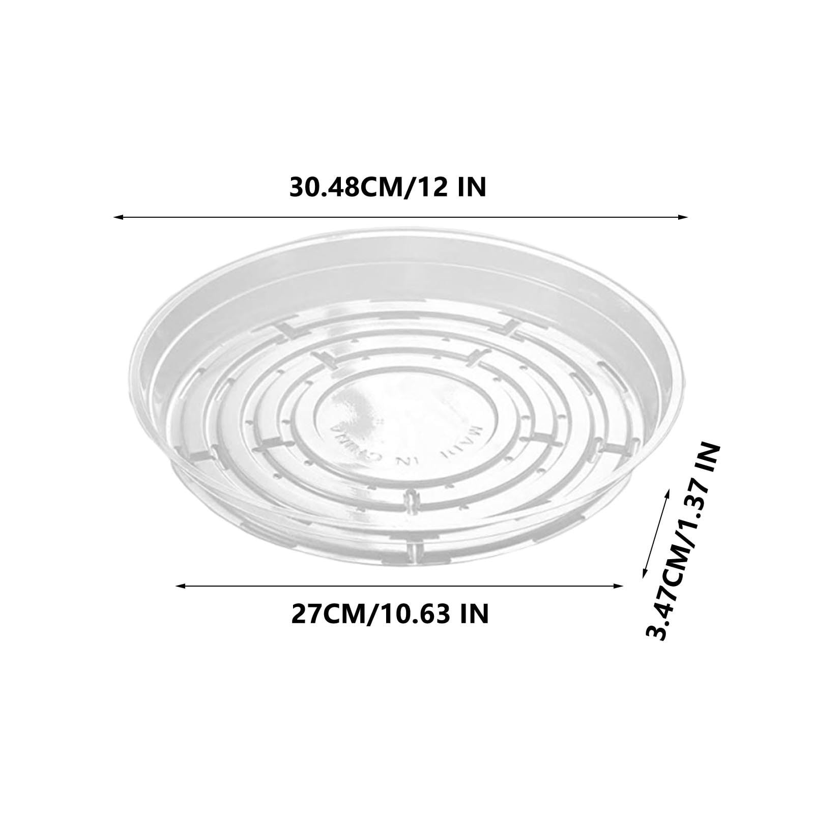 Clear Plastic Saucers, Round Water Catcher Trays for Indoor and Outdoor ...