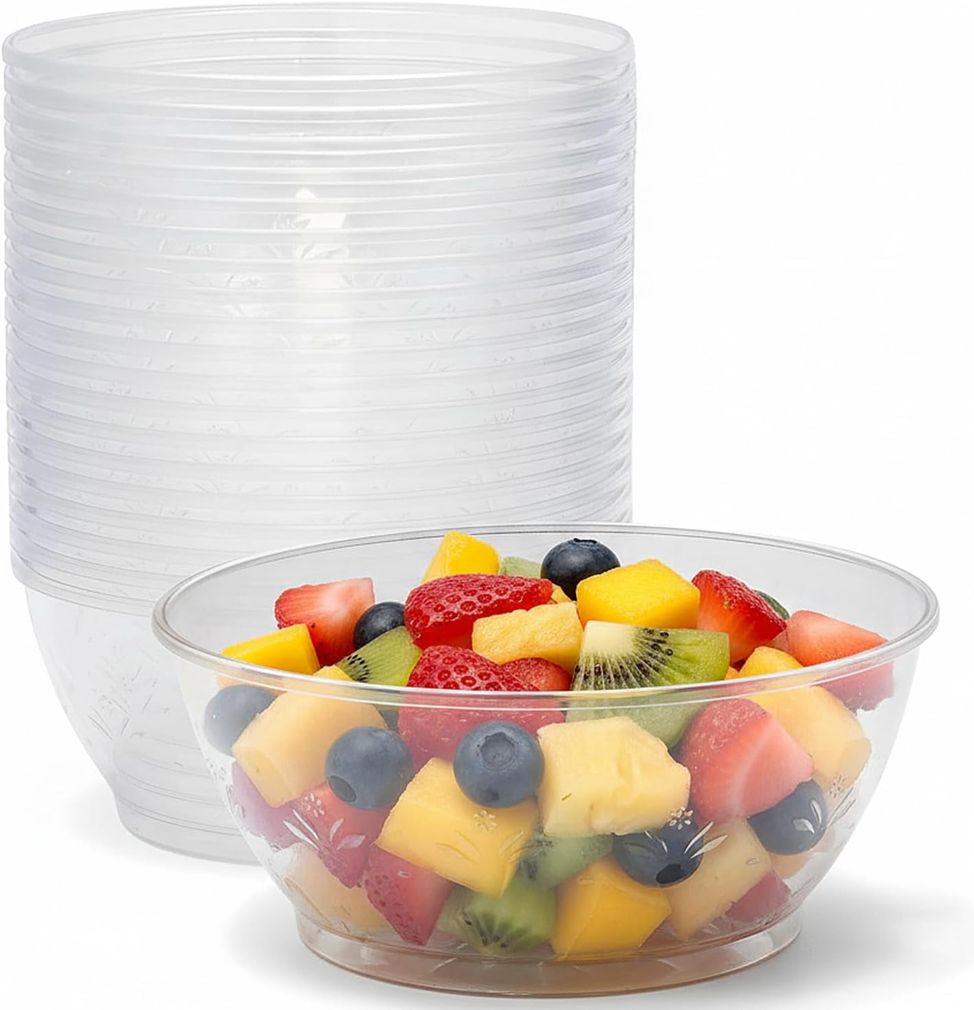 Clear Plastic Serving Bowls for Party - 6 oz, Elegant Disposable & Chip ...