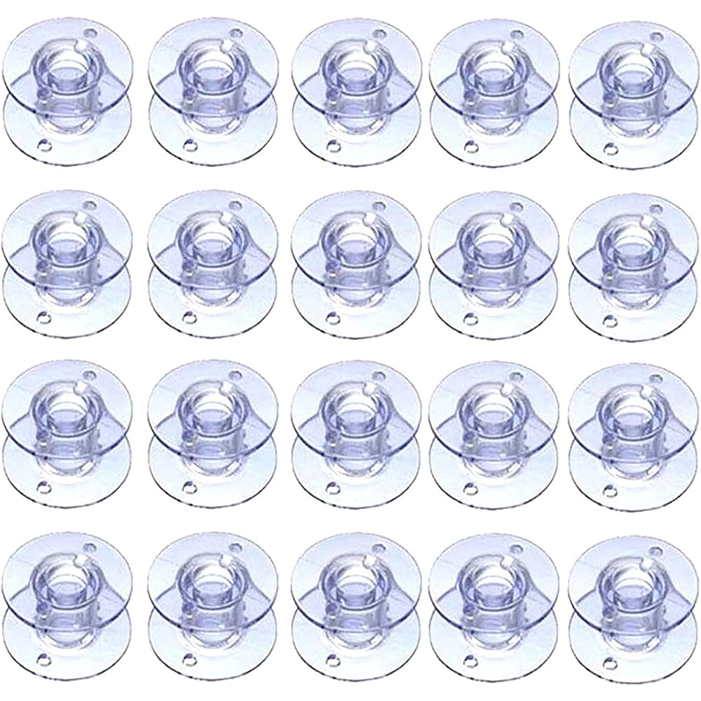 Clear Plastic Sewing Machine Bobbins SA156 Universal Empty Spool Bobbin ...