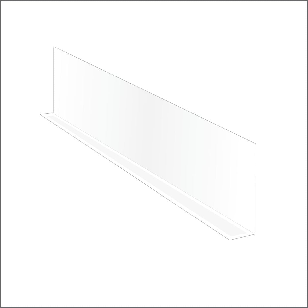 Clear Plastic Shelf Divider 3" H x 9-9/16" L with Adhesive Mount by DHTZ | 20 mil Thick ...