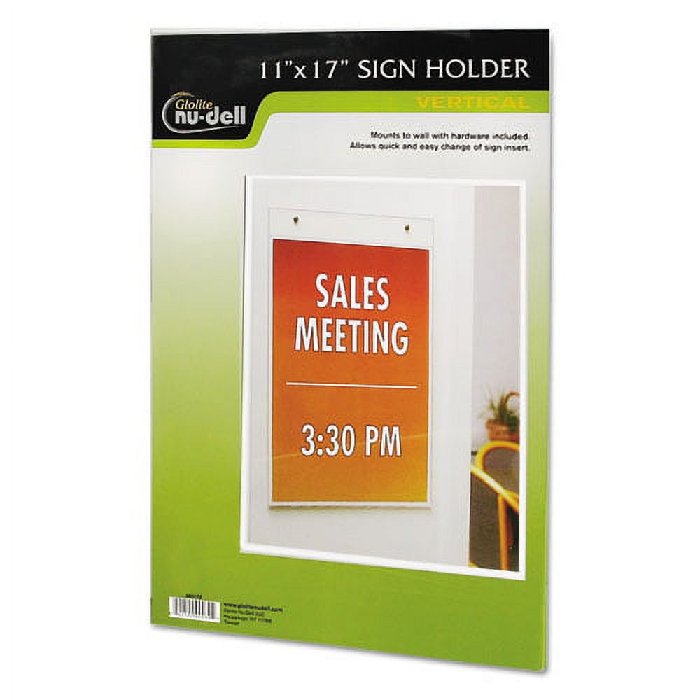 Clear Plastic Sign Holder, Wall Mount, 11 X 17 | Bundle of 10 Each ...