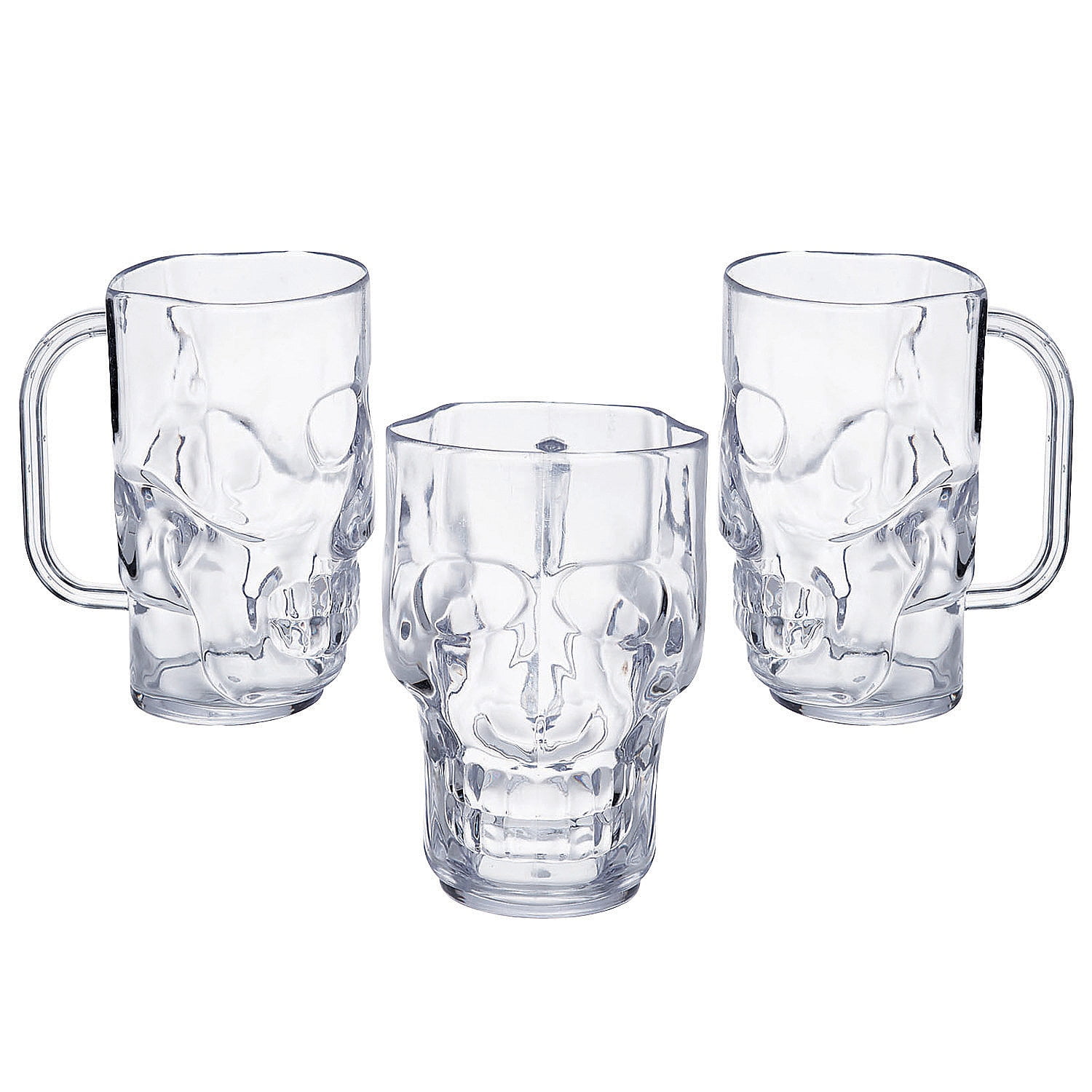 Clear Plastic Skull Mug - Party Supplies - 12 Pieces - Walmart.com