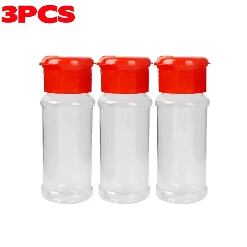 Clear Plastic Spice Jar Kitchen Seasoning Bottle Salt Pepper Shaker ...