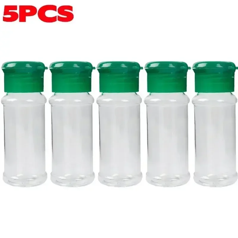 Clear Plastic Spice Jar Kitchen Seasoning Bottle Salt Pepper Shaker ...
