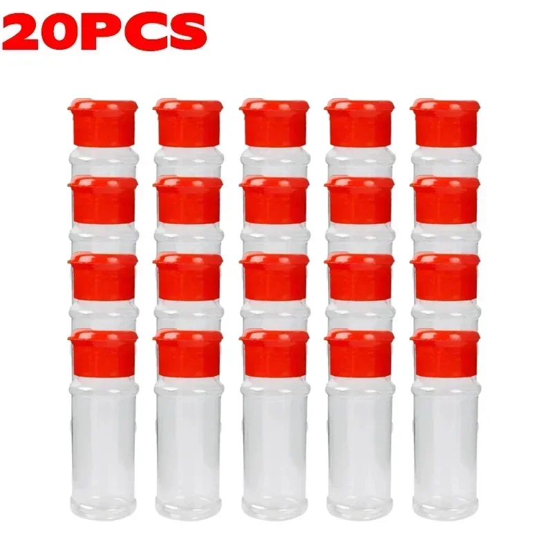 Clear Plastic Spice Jar Kitchen Seasoning Bottle Salt Pepper Shaker ...