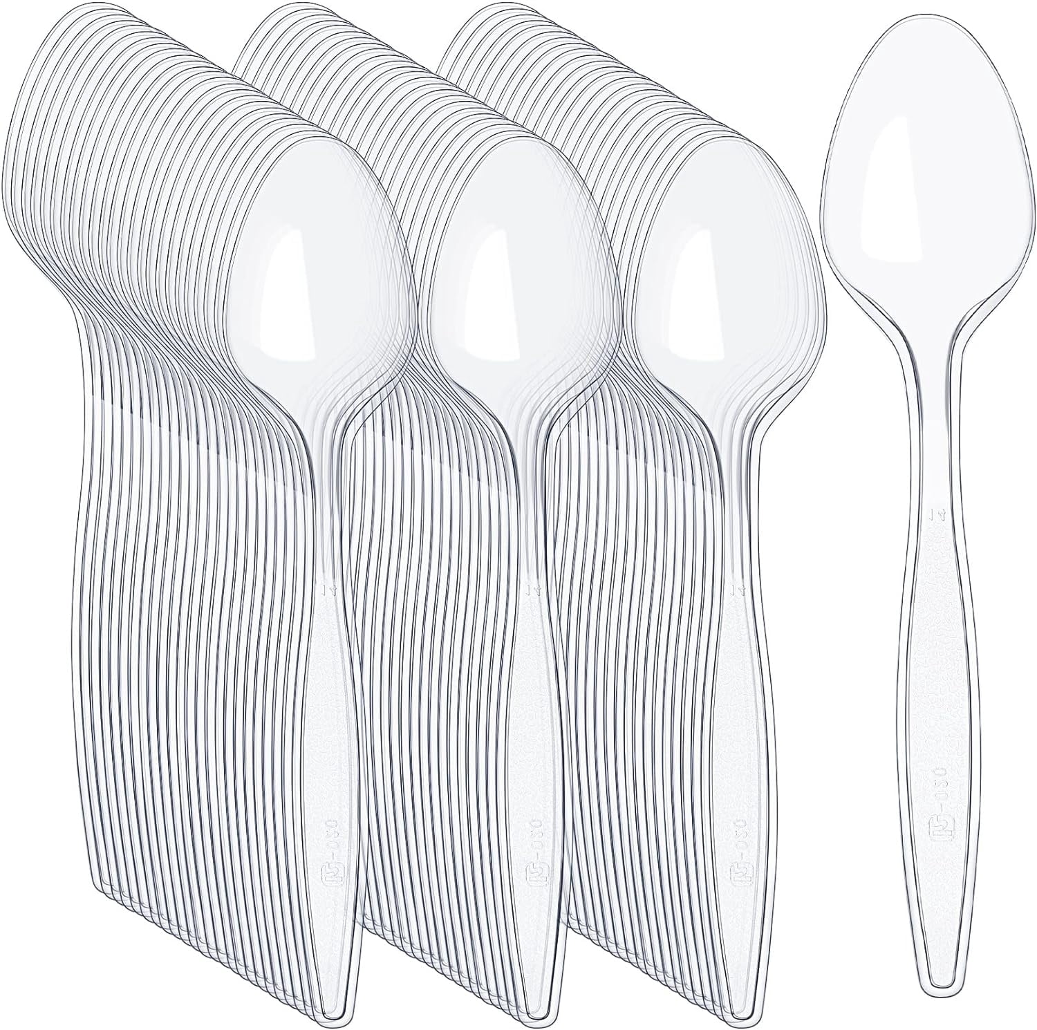 Clear Plastic Spoons 1000 Count Heavyweight Disposable Plastic Serving ...