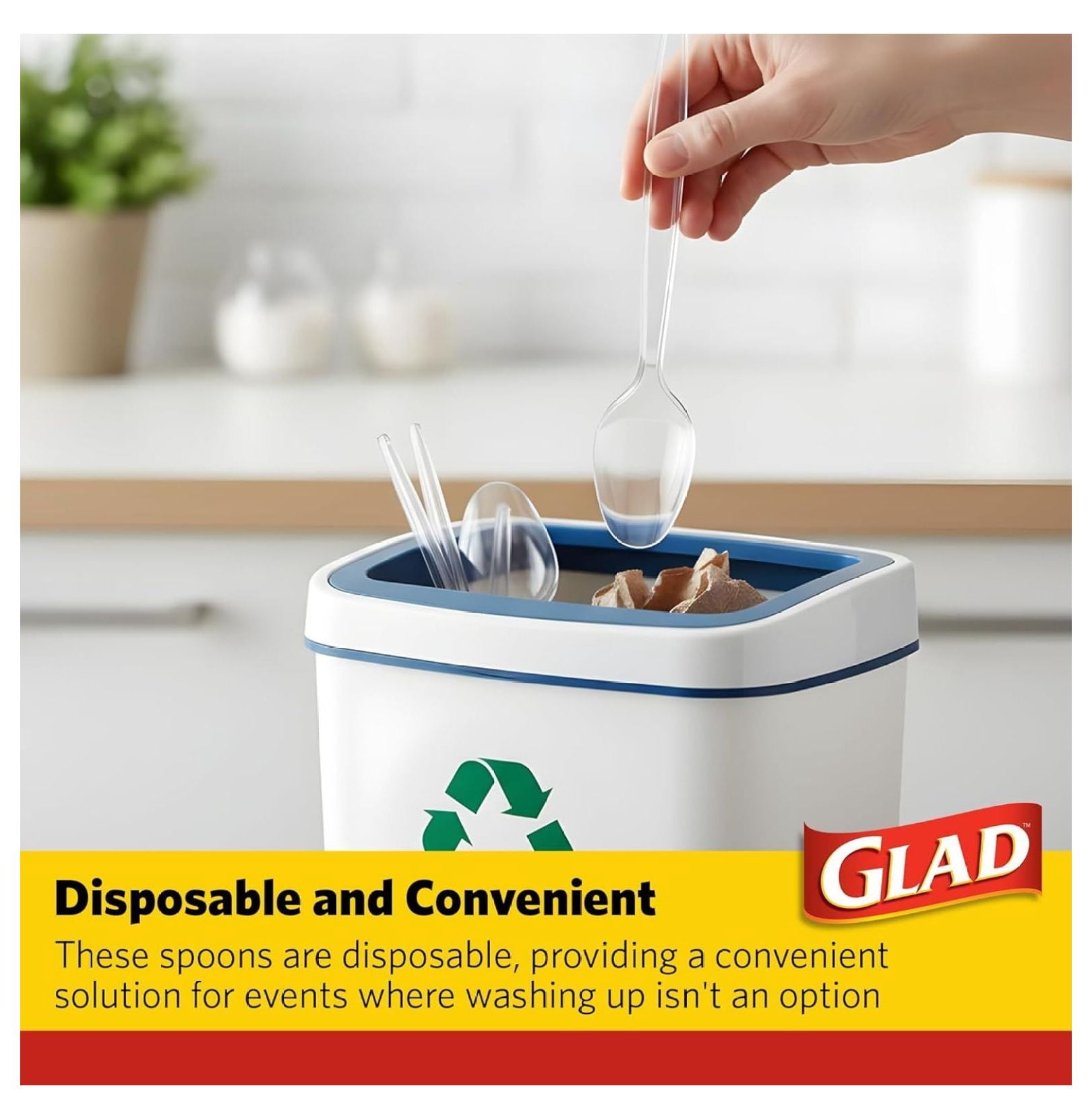 Clear Plastic Spoons - Dishwasher Safe Clear Disposable Heavy Duty ...