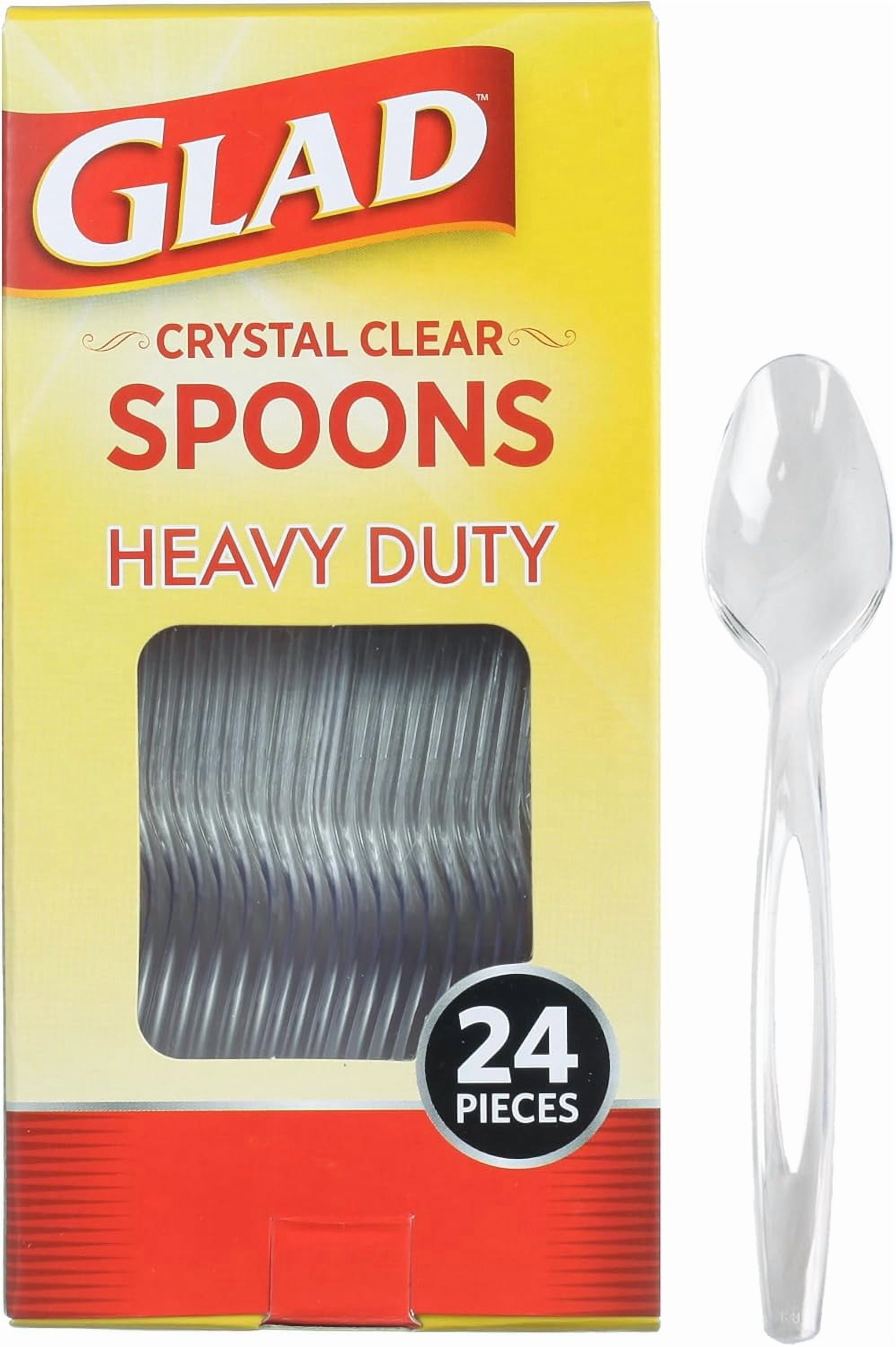 Clear Plastic Spoons - Dishwasher Safe Clear Disposable Heavy Duty ...