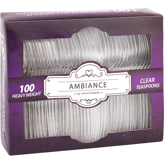 Clear Plastic Spoons, Heavy Weight Disposable, 100 Count - Walmart.com