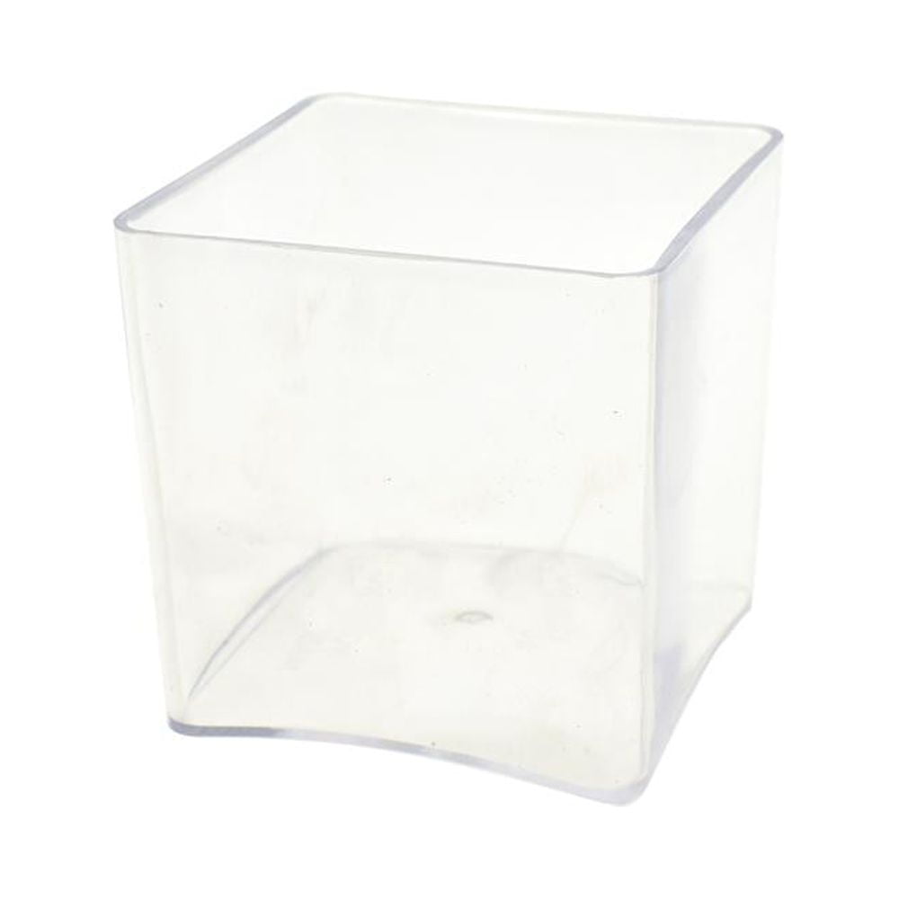 Clear Plastic Square Vase Display, 4-Inch x 4-Inch - Walmart.com