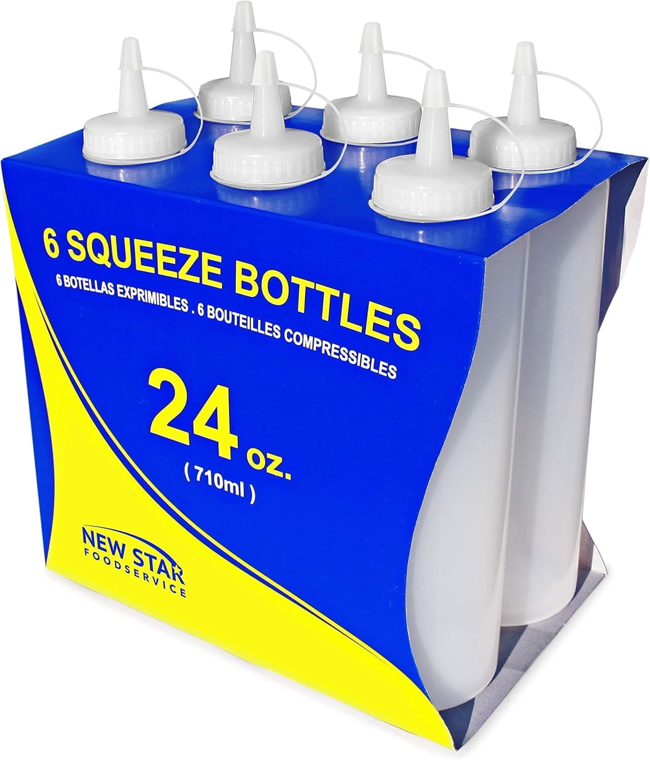 Clear Plastic Squeeze Bottles 8 oz | 26115, Pack of 6 - Walmart.com