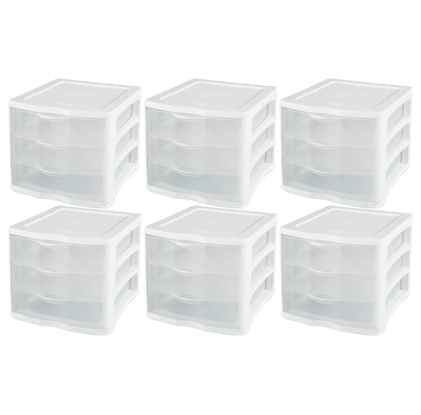 Clear Plastic Stackable Small 3 Drawer Storage System for Home Office ...