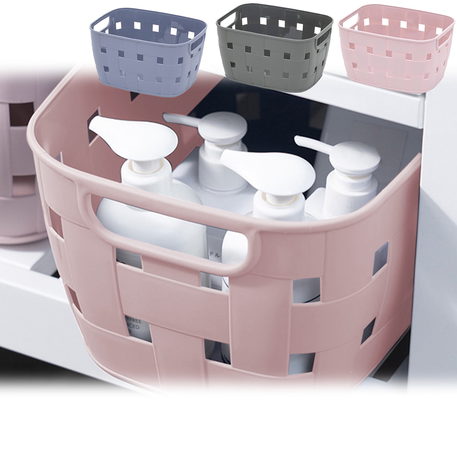 Clear Plastic Storage Basket,Small Rectangular Desktop Cabinet ...