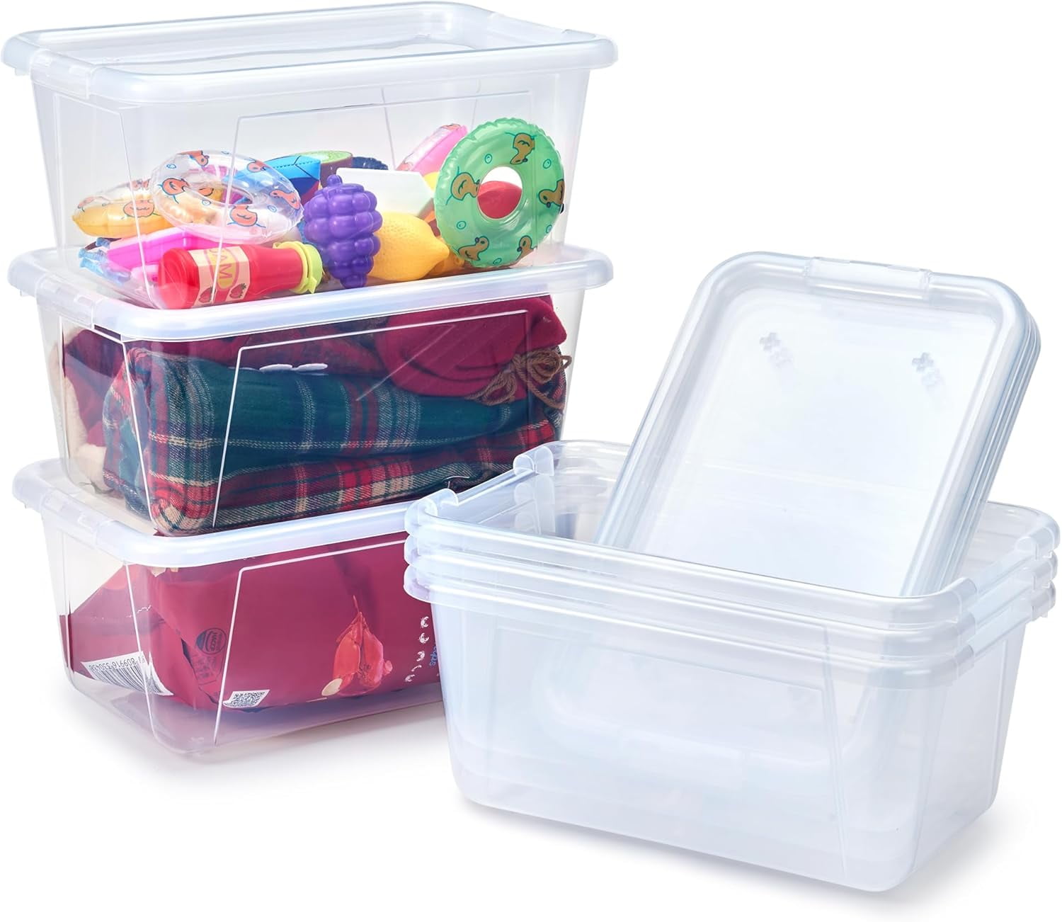 Clear Plastic Storage Bins with Lids,Containers for Classroom,Toy ...