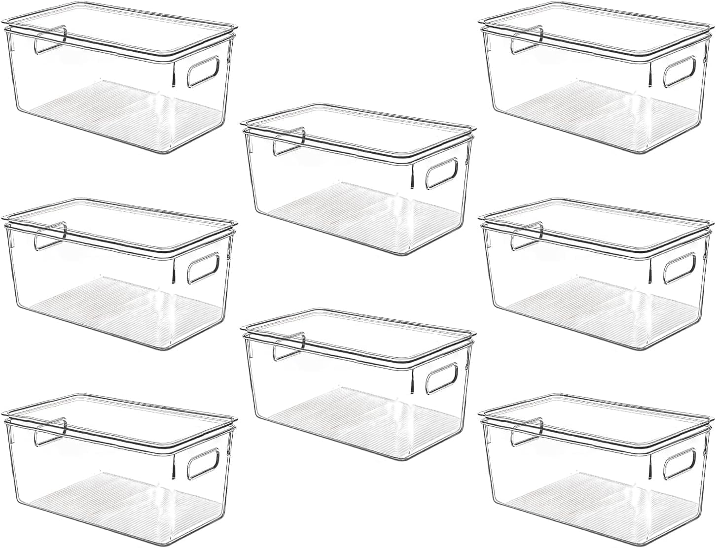 Clear Plastic Storage Bins with Lids, Perfect for Kitchen Organization ...