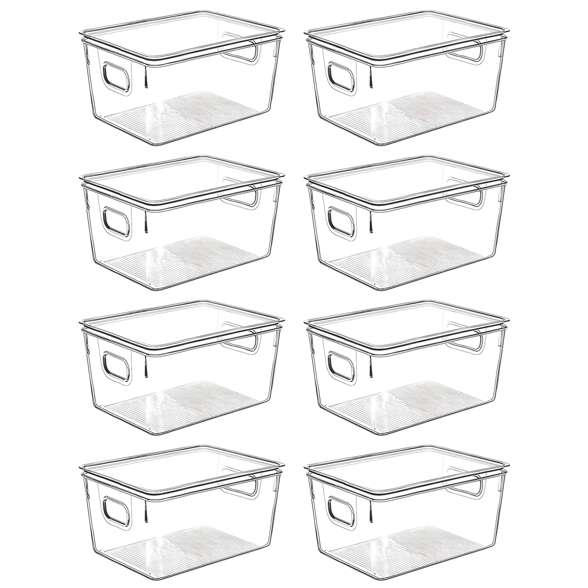 Clear Plastic Storage Bins with Lids, Perfect for Kitchen Organization ...