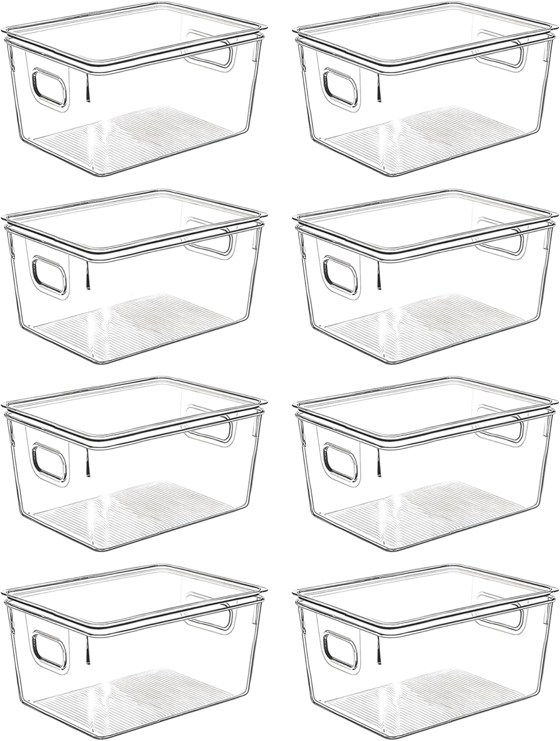 Clear Plastic Storage Bins with Lids, Perfect for Kitchen Organization ...
