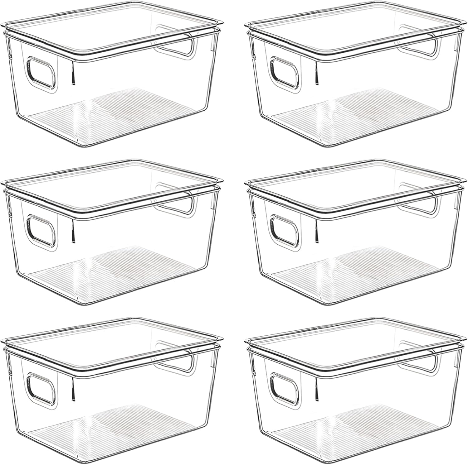 Clear Plastic Storage Bins with Lids, Perfect for Kitchen Organization ...