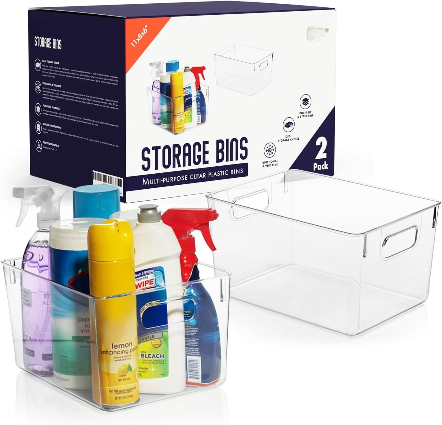 Clear Plastic Storage Bins – Pantry Organizers & Storage Containers ...