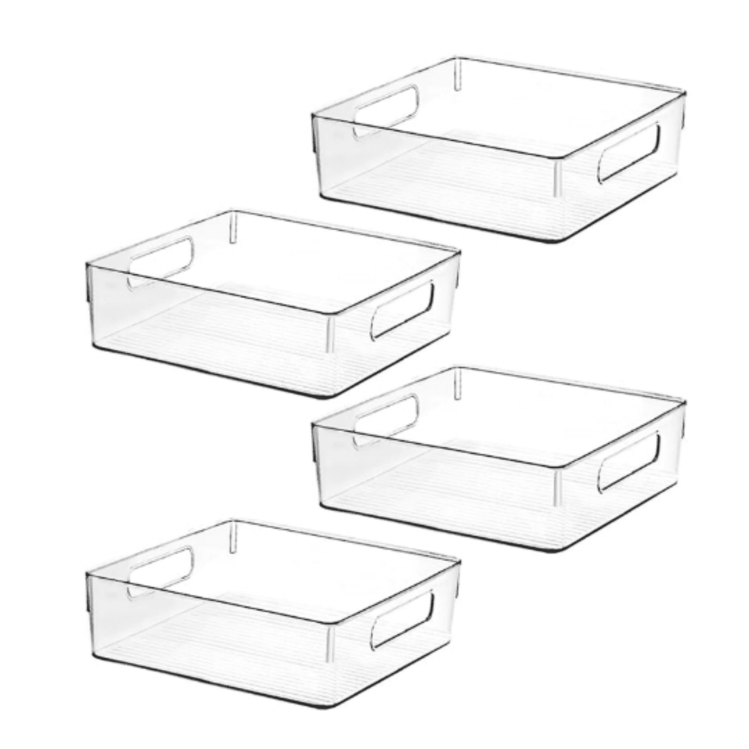 Clear Plastic Storage Bins, Pantry Organizers and Storage or Kitchen ...