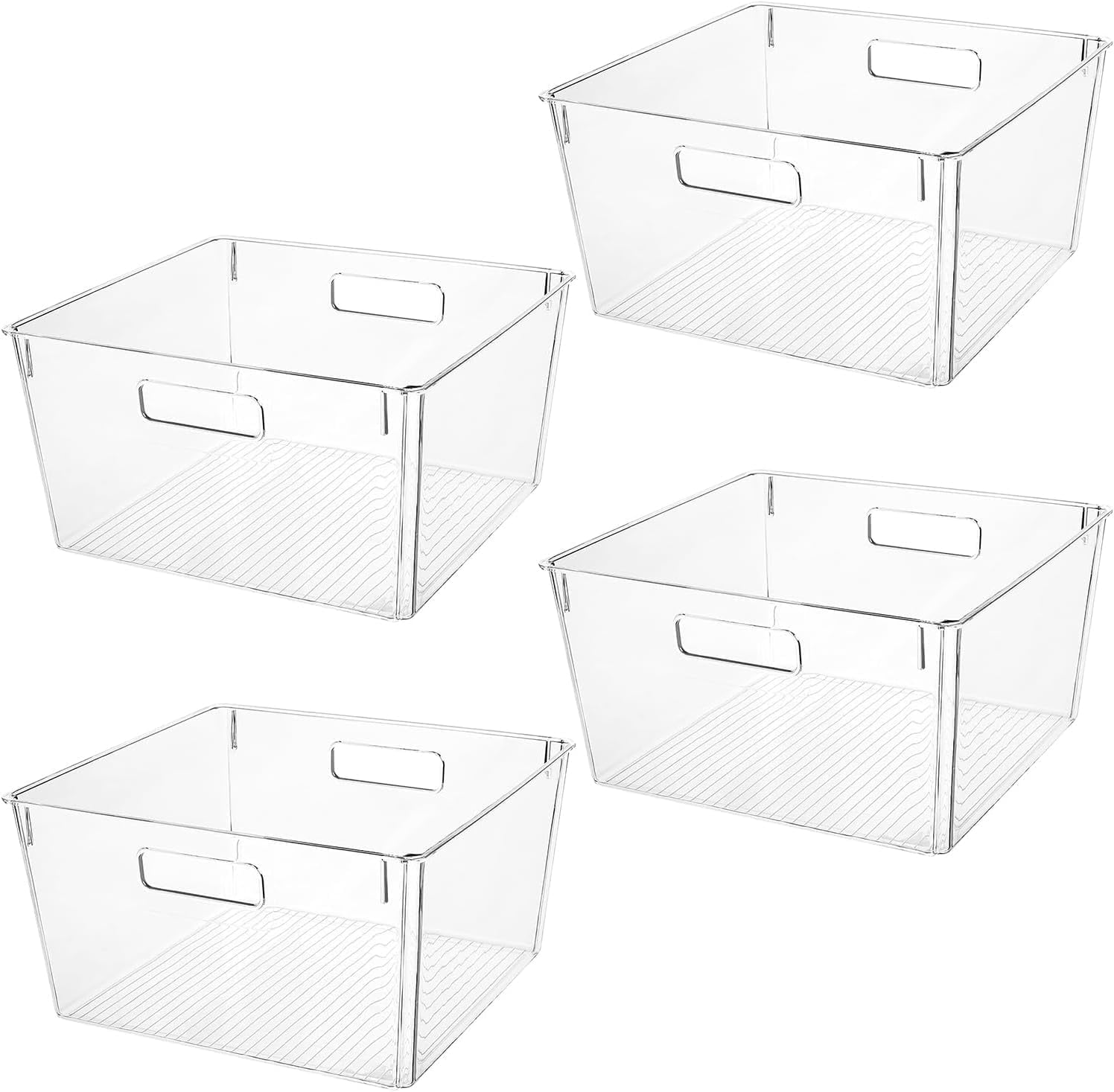 Clear Plastic Storage Bins, Pantry Organizers and Storage or Kitchen ...