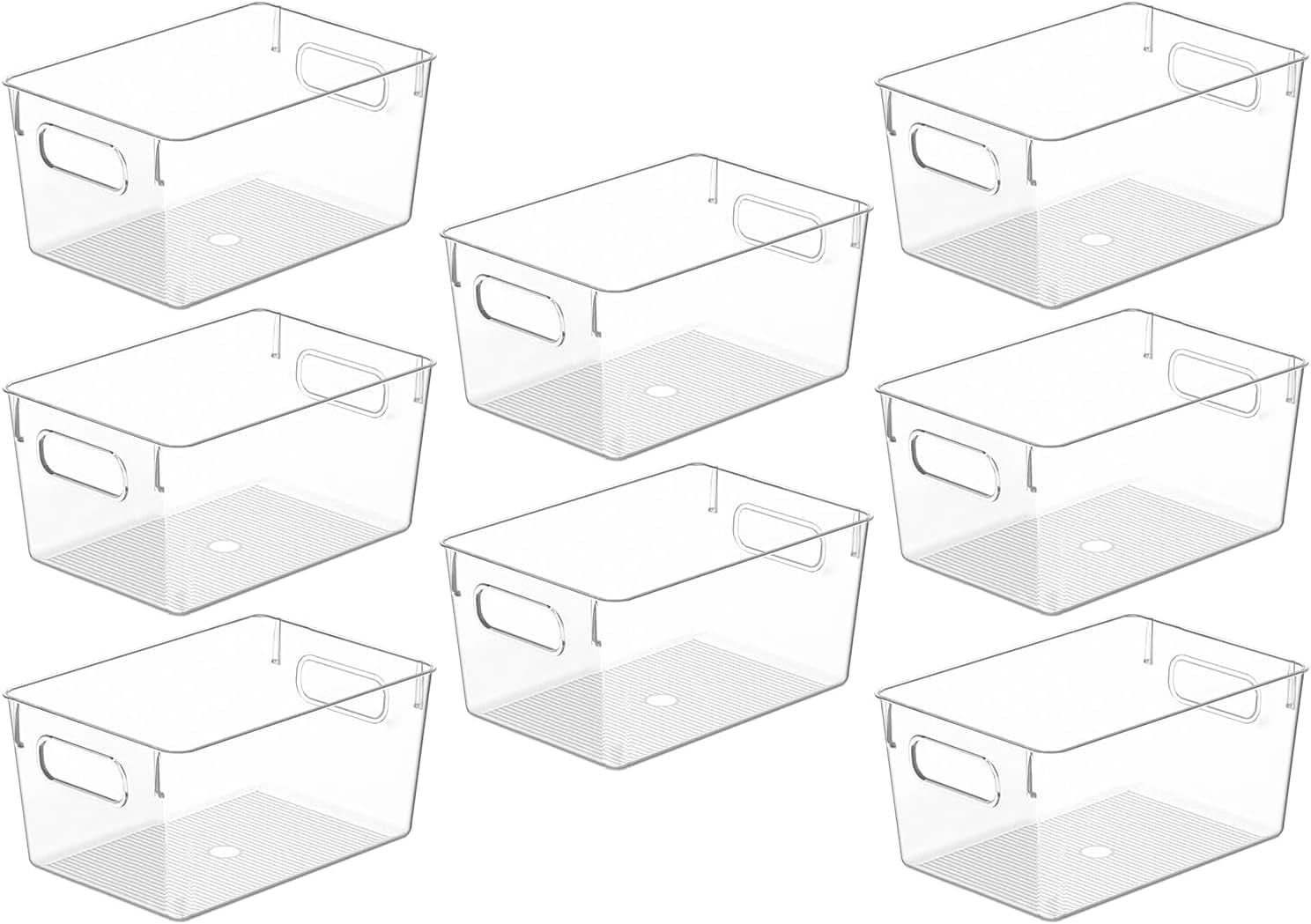 Clear Plastic Storage Bins, Pantry Organizers and Storage or Kitchen ...